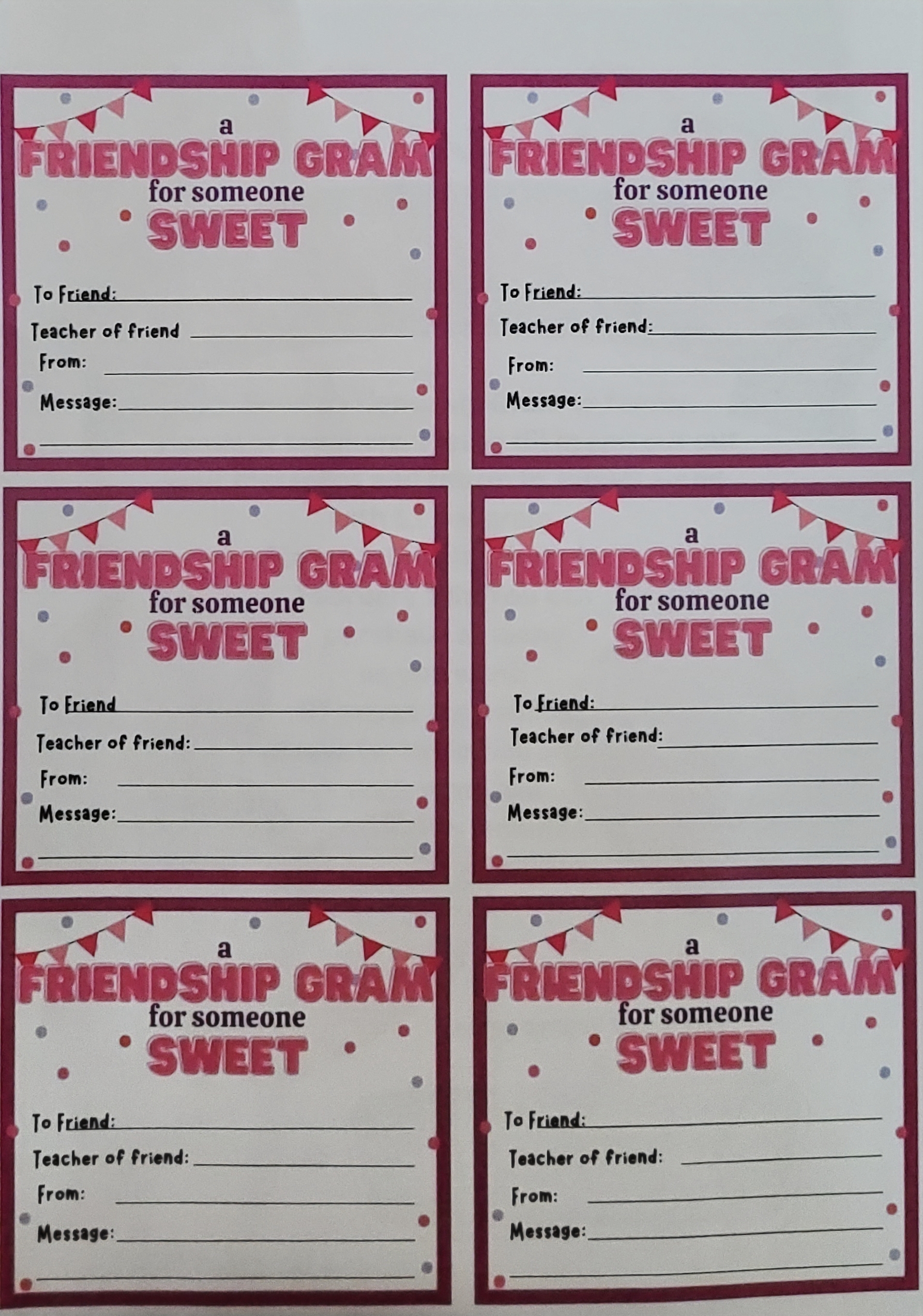 Friendship Grams/February Meeting/Bake Sale | Howard Elementary PTA